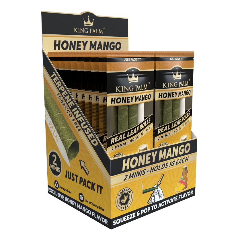 KING PALM : King Palm Cones 2pk Display, Mini, Honey Mango
