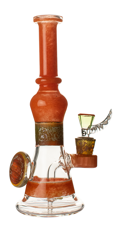 CHEECH : 9” CHEECH FULL COLORED RIG WITH SANDBLASTED SECTIONS